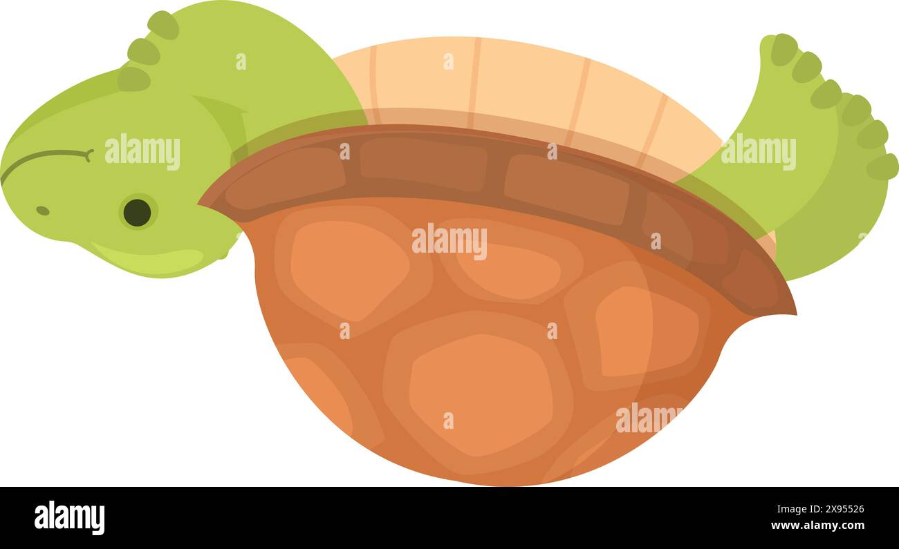 Adorable and playful cute cartoon turtle illustration in a charming and ...