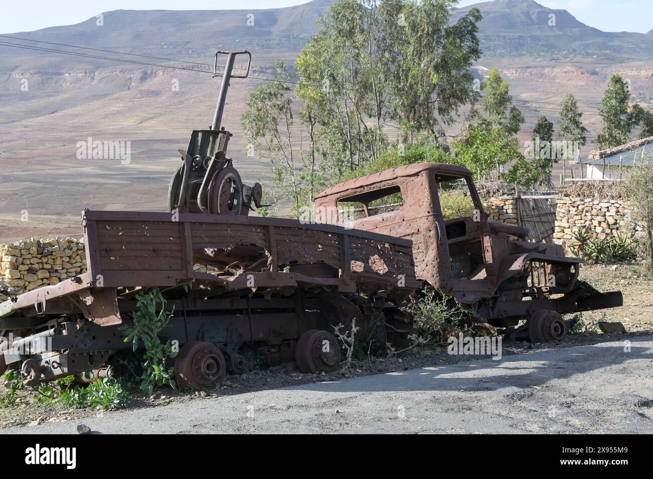 ETHIOPIA, Tigray, road to Mekelle, Tigray war 2020-2022 between forces ...