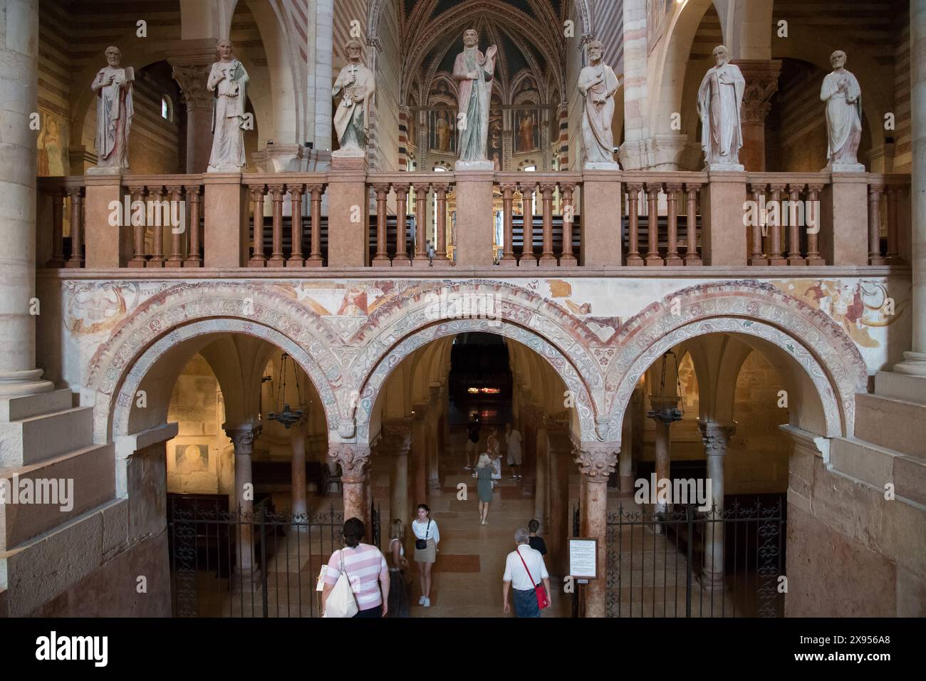 Romanesque crypt from XII to XIII century and rood screen in presbytery ...