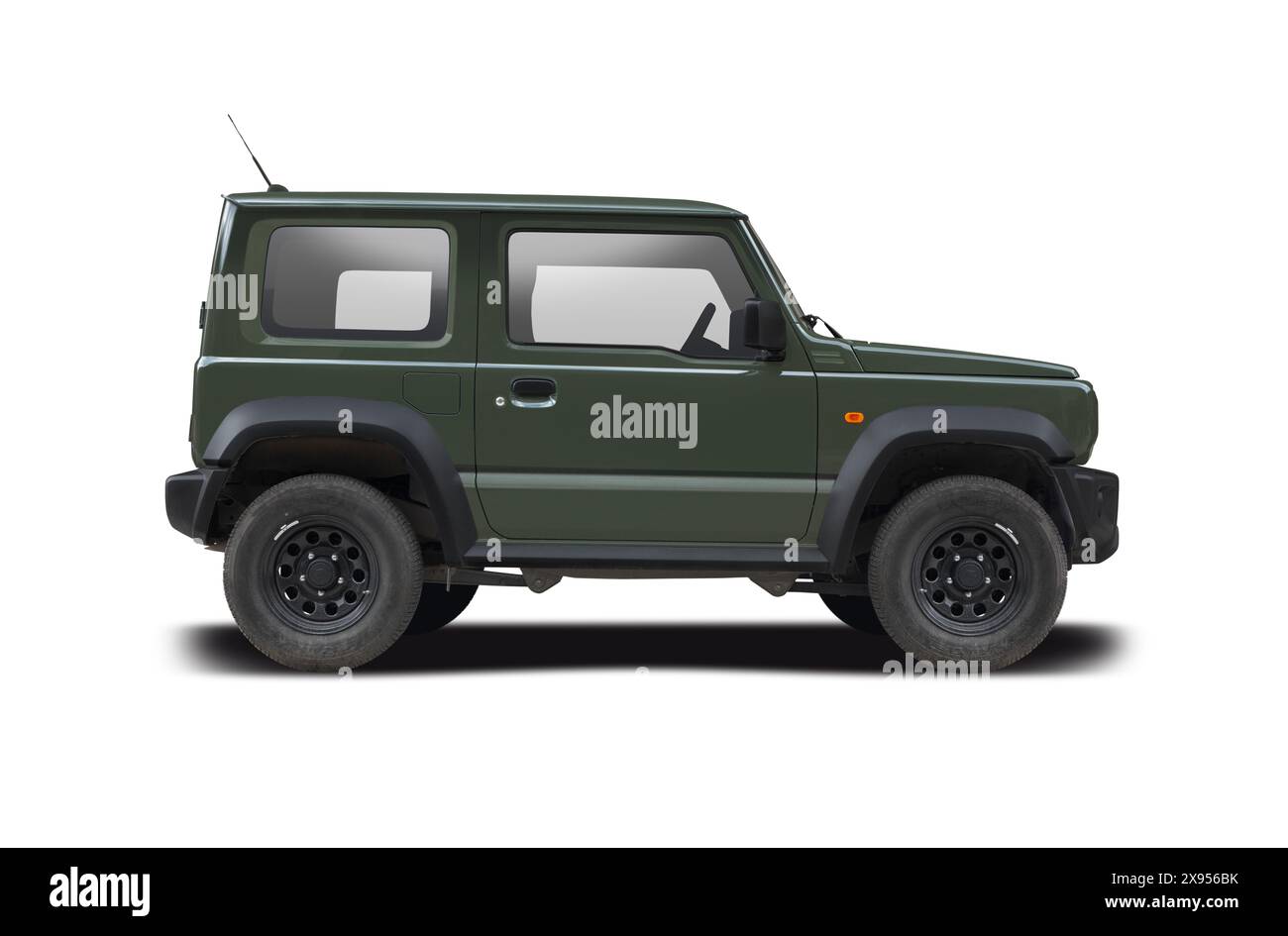 Suzuki Jimny SUV car side view isolated on white background Stock Photo ...