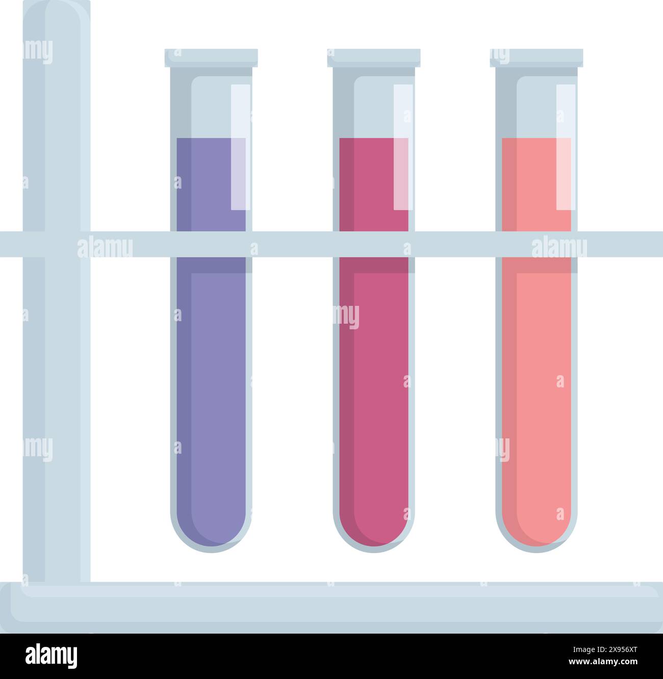 Vector illustration of three colorful test tubes with liquid samples in ...