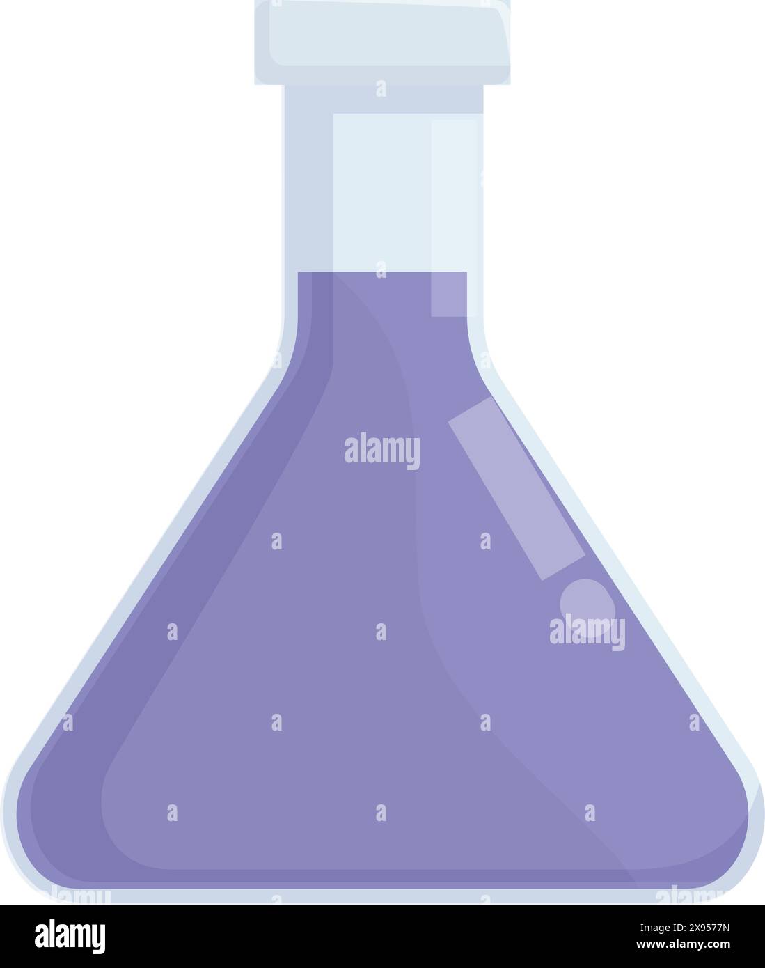 Colorful cartoon illustration of scientific flask and beaker glassware ...