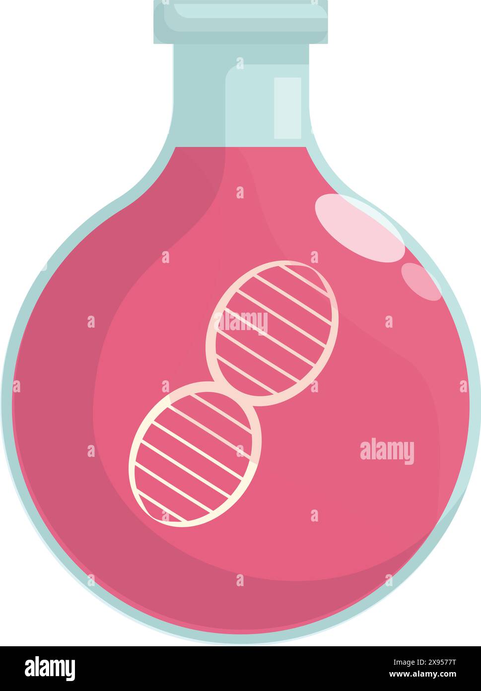 Genetic research concept illustration with dna, biotechnology, and ...