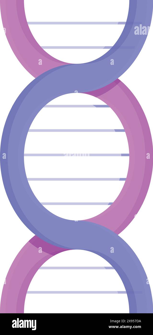 Colorful abstract dna strand illustration with double helix vector ...