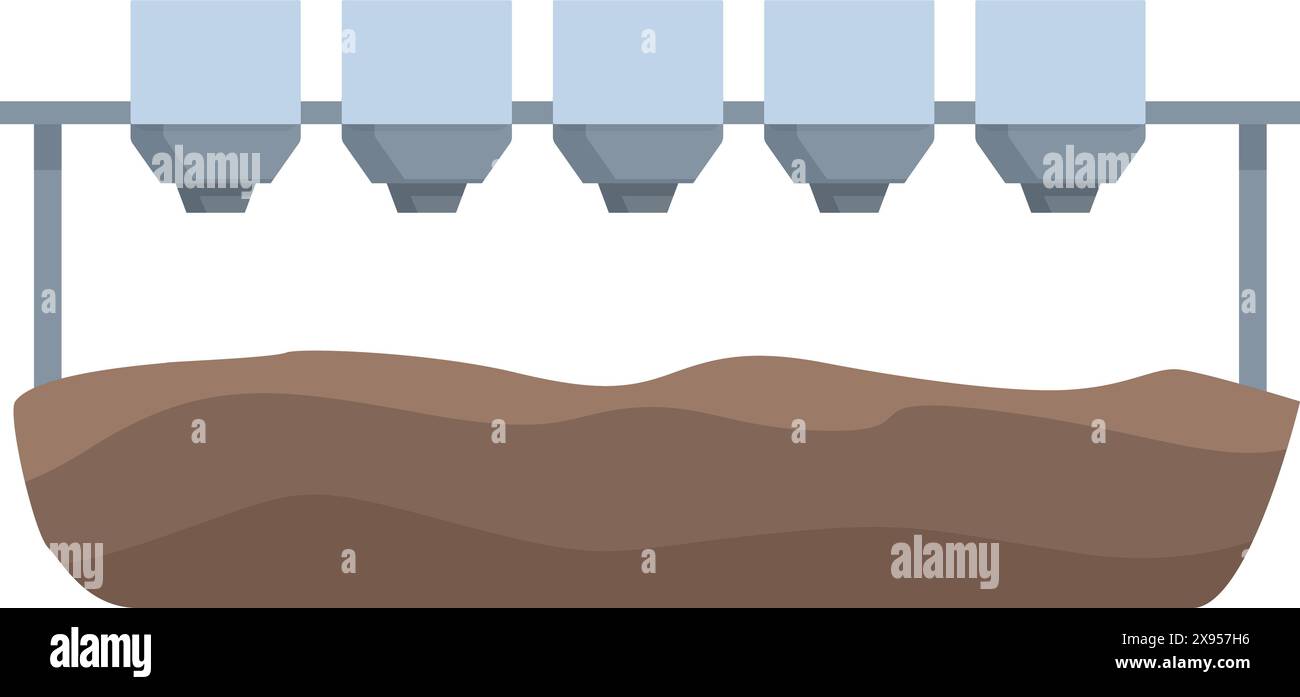 Vector graphic of an automated irrigation system for efficient plant ...