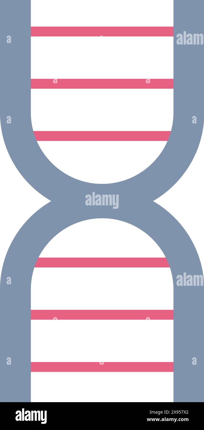 Simplified illustration of a dna strand in a modern flat design style ...