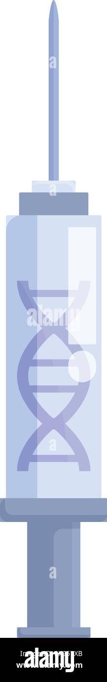 Illustration of a genetic research syringe with dna and genetics ...