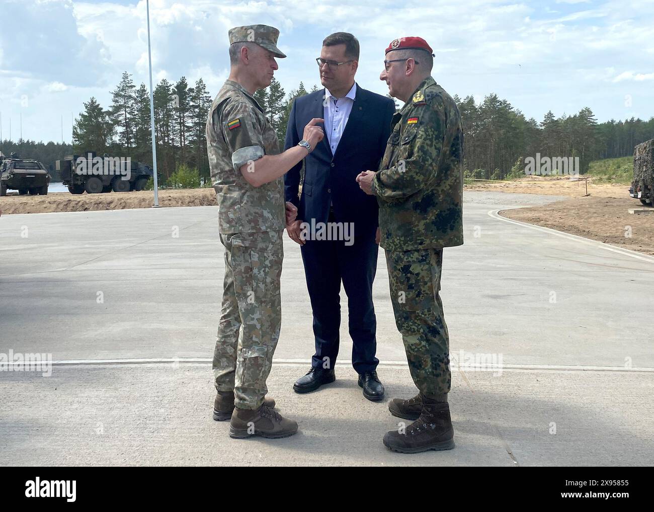29 May 2024, Lithuania, Pabrade: Lithuanian Army Chief Valdemaras ...