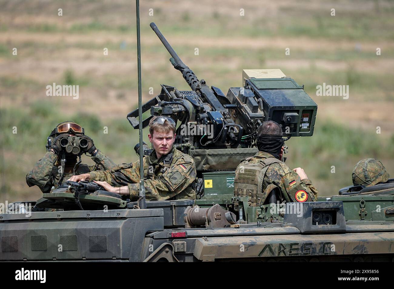 Pabrade, Lithuania. 29th May, 2024. Bundeswehr soldiers on a Boxer ...