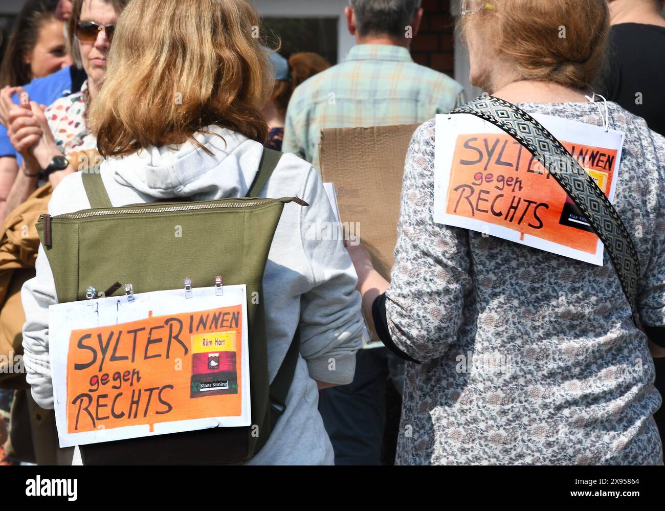 26 May 2024, Schleswig-Holstein, Kampen: Sylt residents protest against ...