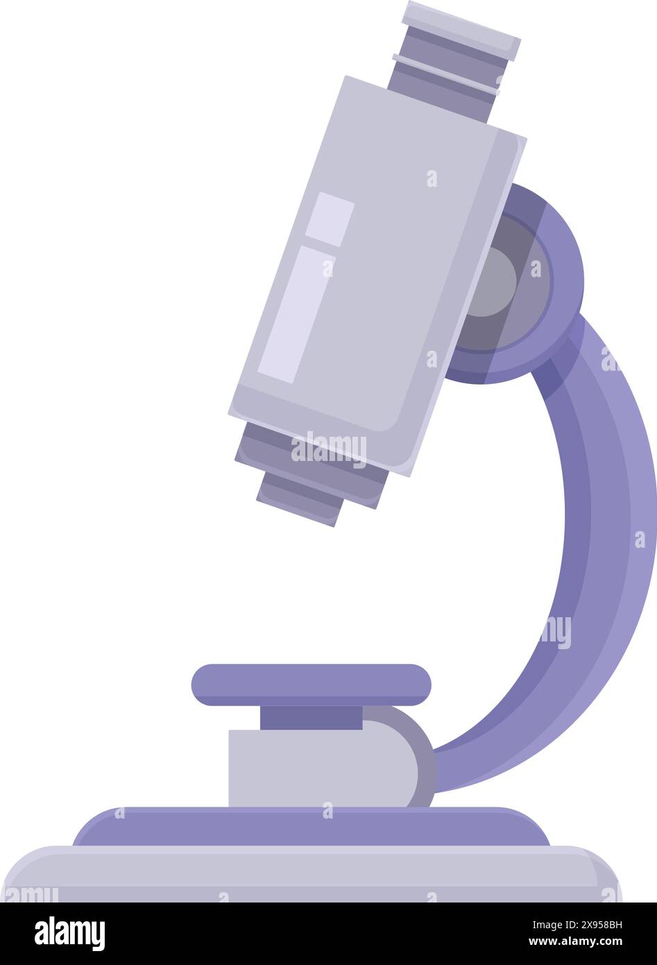 Illustration of a modern laboratory microscope equipment for scientific ...