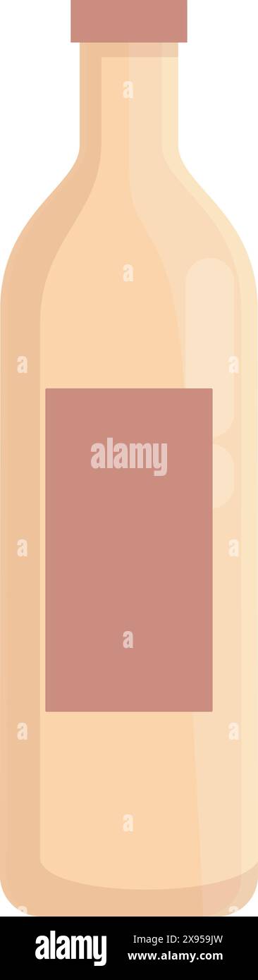 Minimalistic and modern bottle illustration with blank label for ...