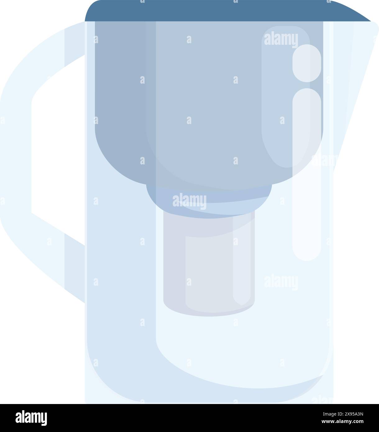 Flat design vector illustration of a contemporary water filtration ...