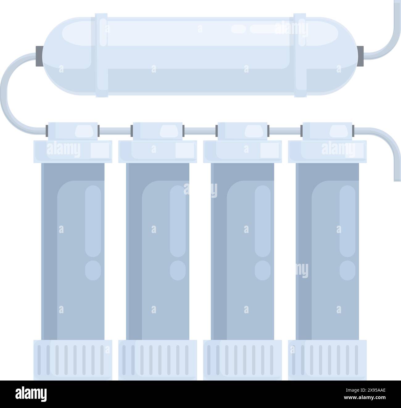 Flat vector design of a modern industrial water purification system ...