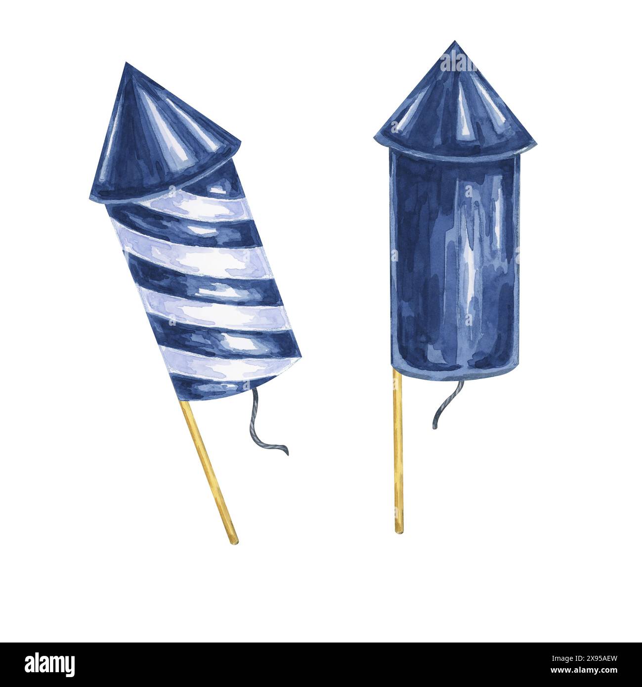 Blue firecrackers for Fourth of July, USA Independence day national ...