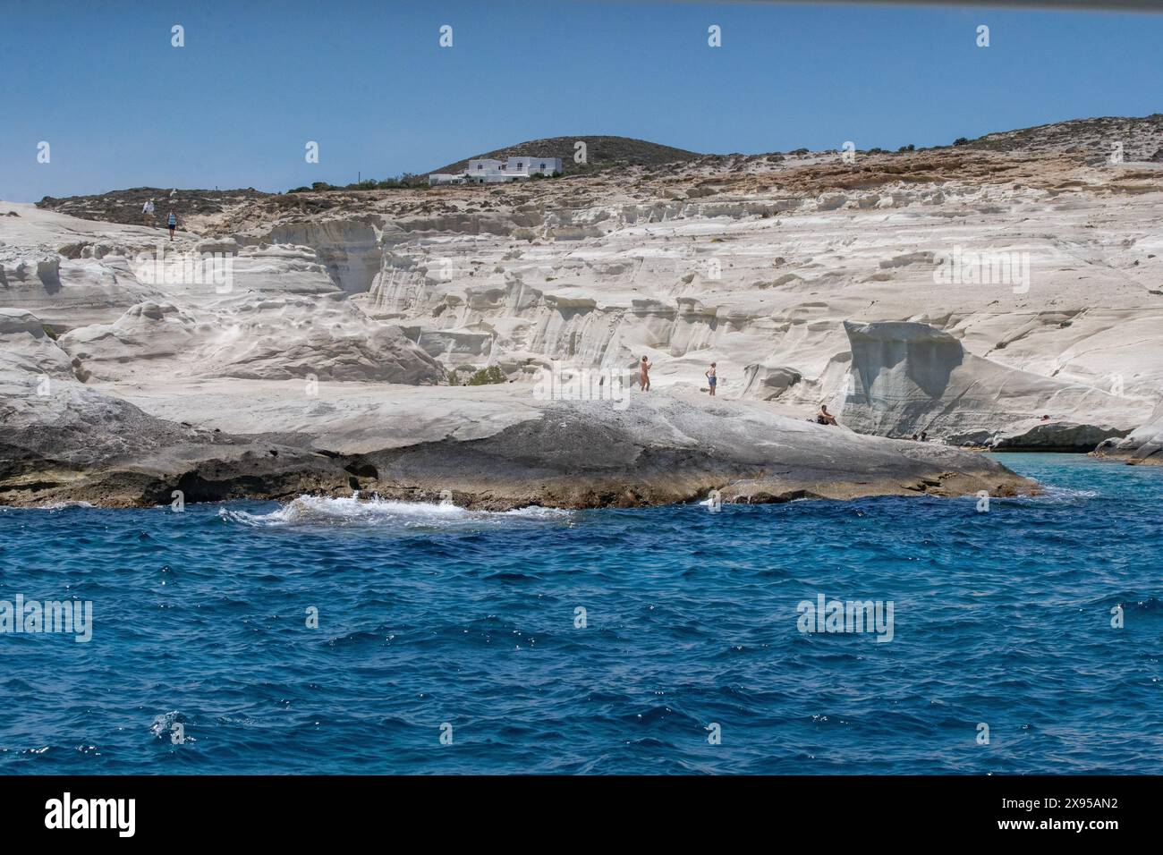 The famous Sarakiniko at Milos,Greece Stock Photo - Alamy