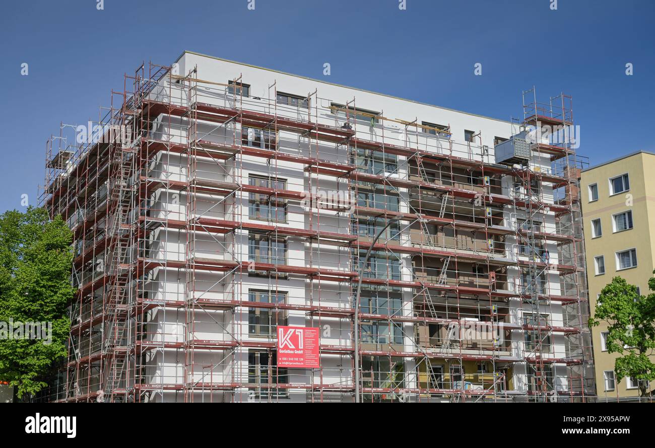 Scaffolding, housing construction, residential building, Bundesallee ...