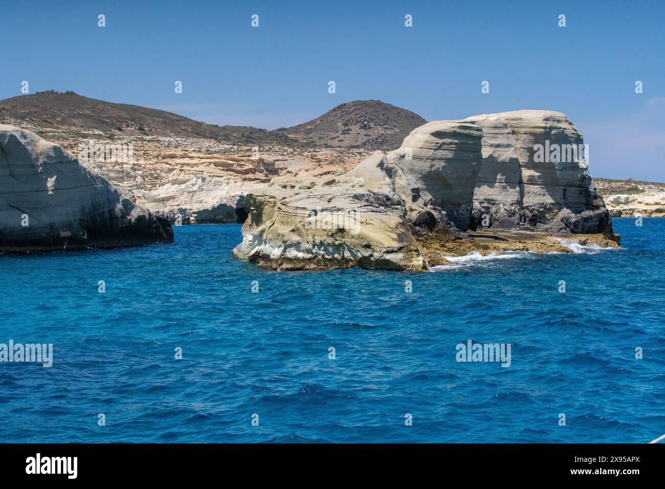 Sarakiniko milos caves hi-res stock photography and images - Alamy