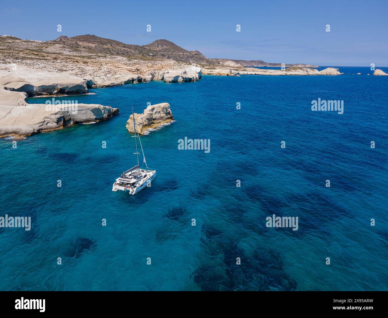 The famous Sarakiniko at Milos,Greece Stock Photo - Alamy