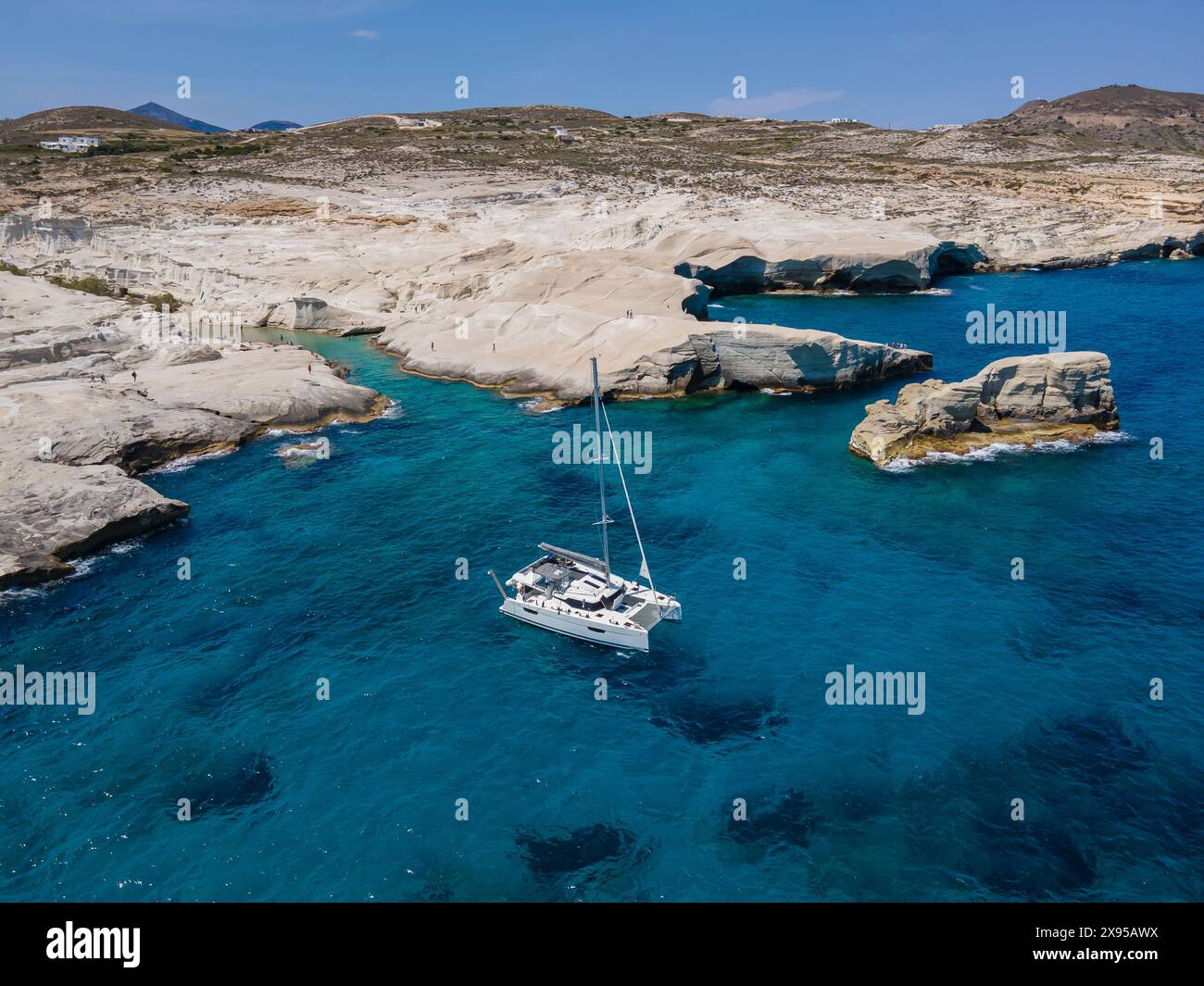 The famous Sarakiniko at Milos,Greece Stock Photo - Alamy