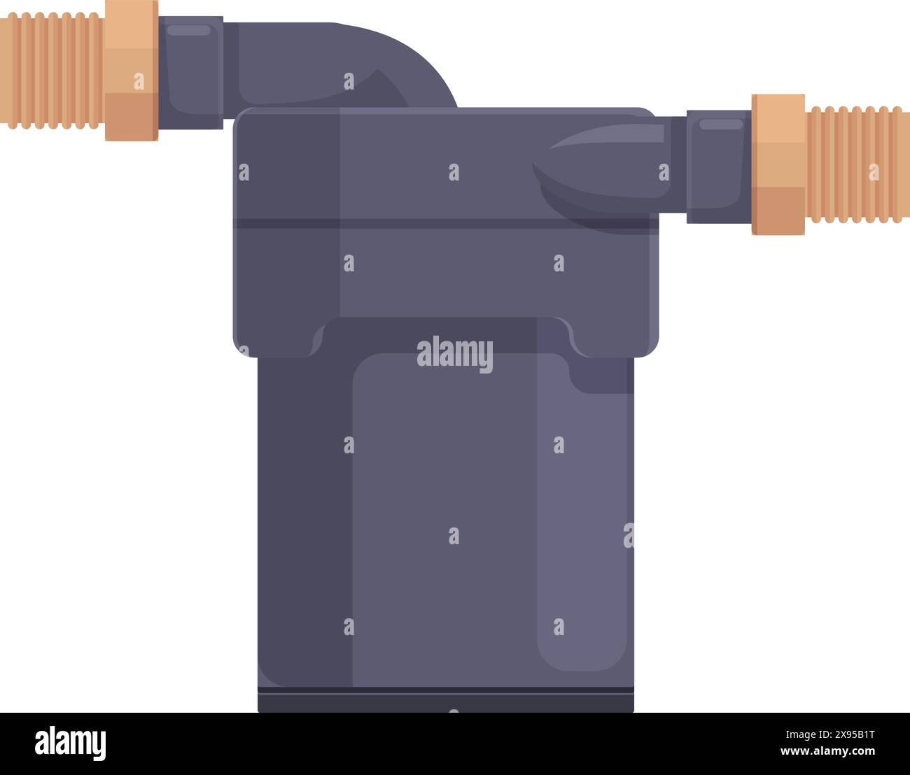 Flat vector illustration of a modern industrial water purification filter system Stock Vector ...