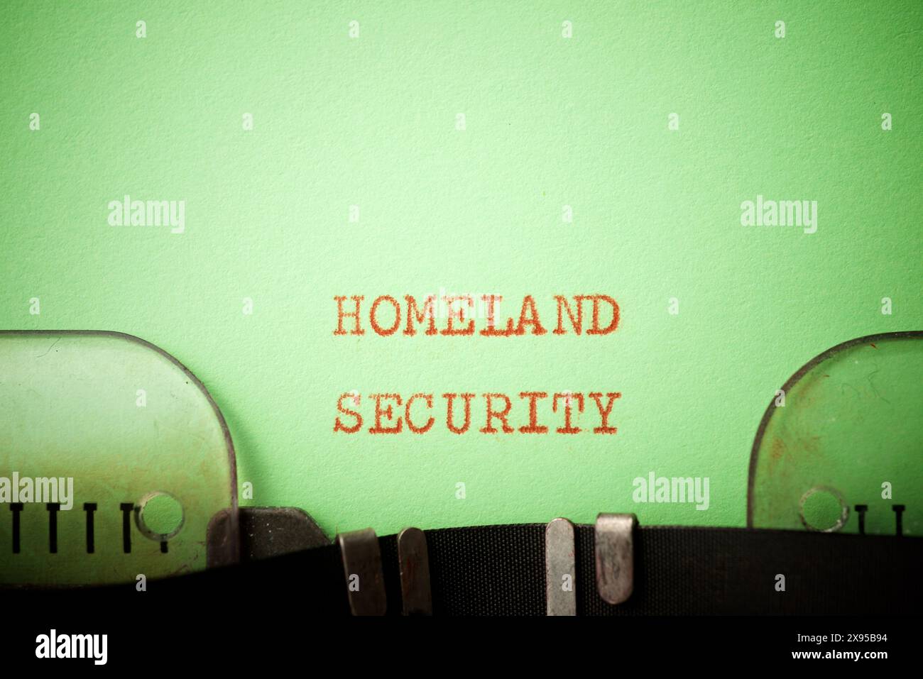 Homeland security text written with a typewriter Stock Photo - Alamy