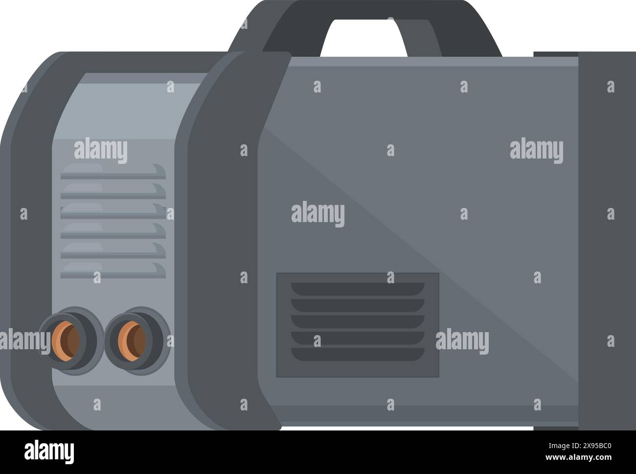 Digital illustration of a compact, portable generator for modern ...