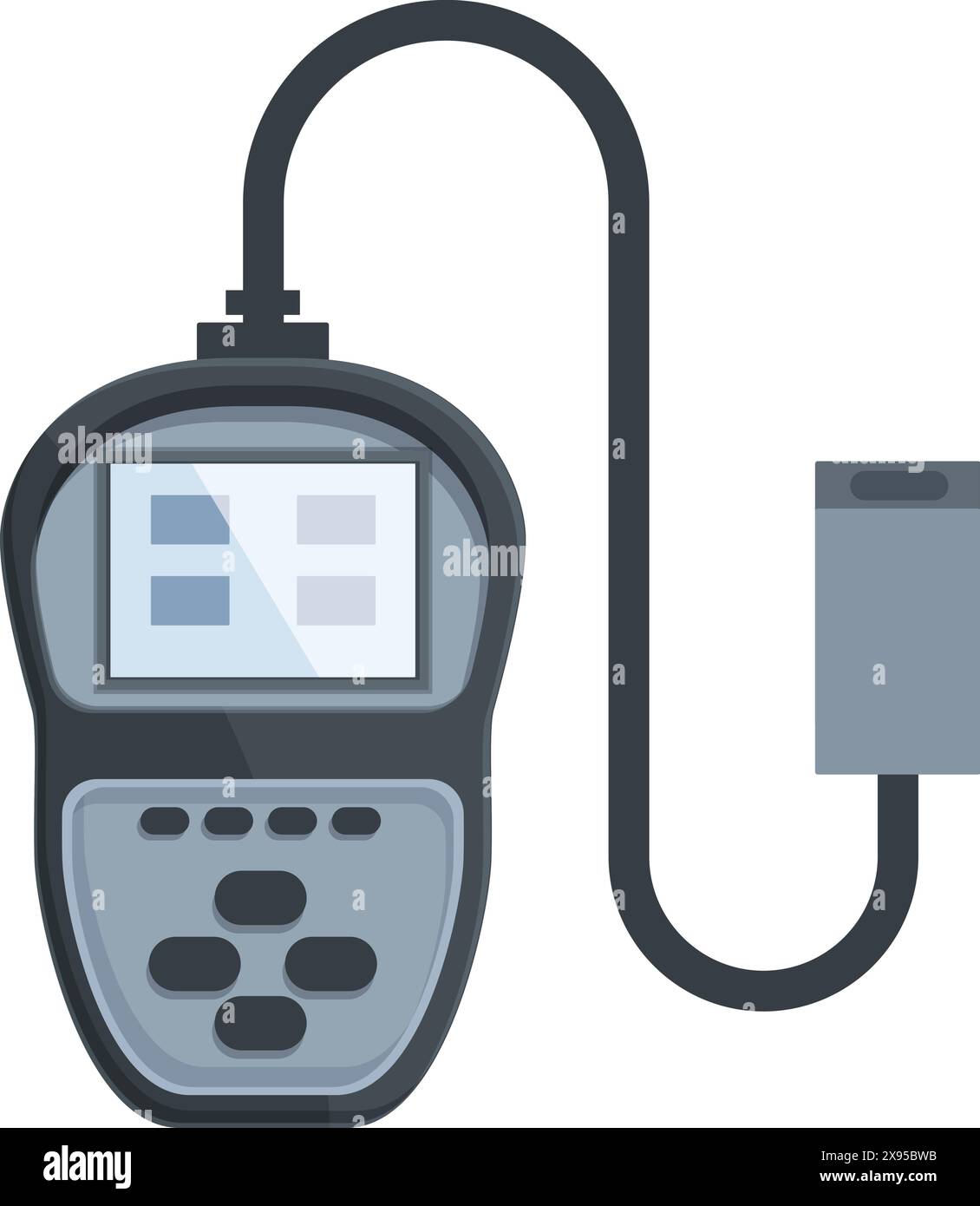 Professional flat design vector illustration of digital multimeter tool ...