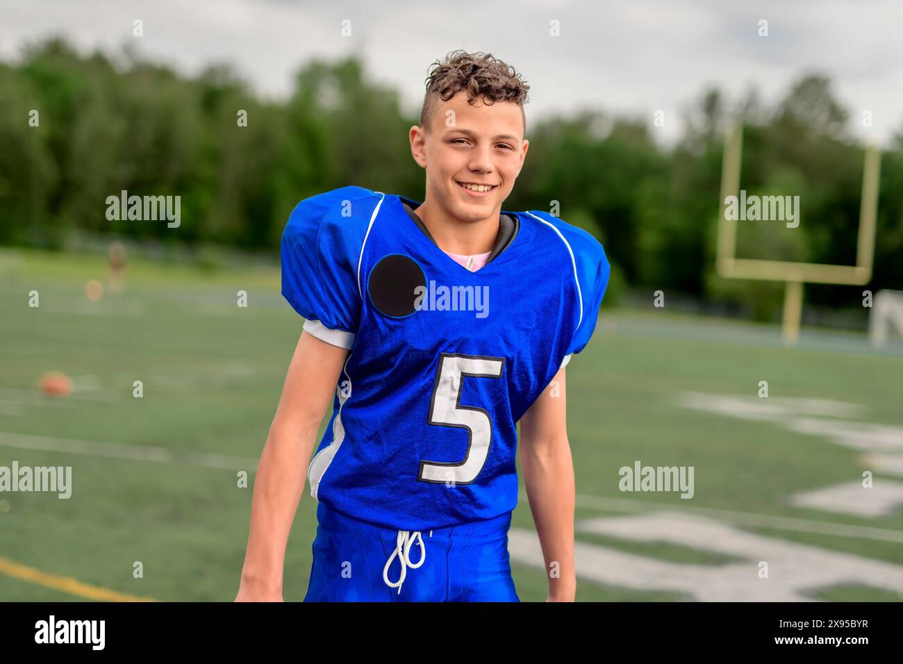 Nice Portrait of a American Football Player Stock Photo - Alamy
