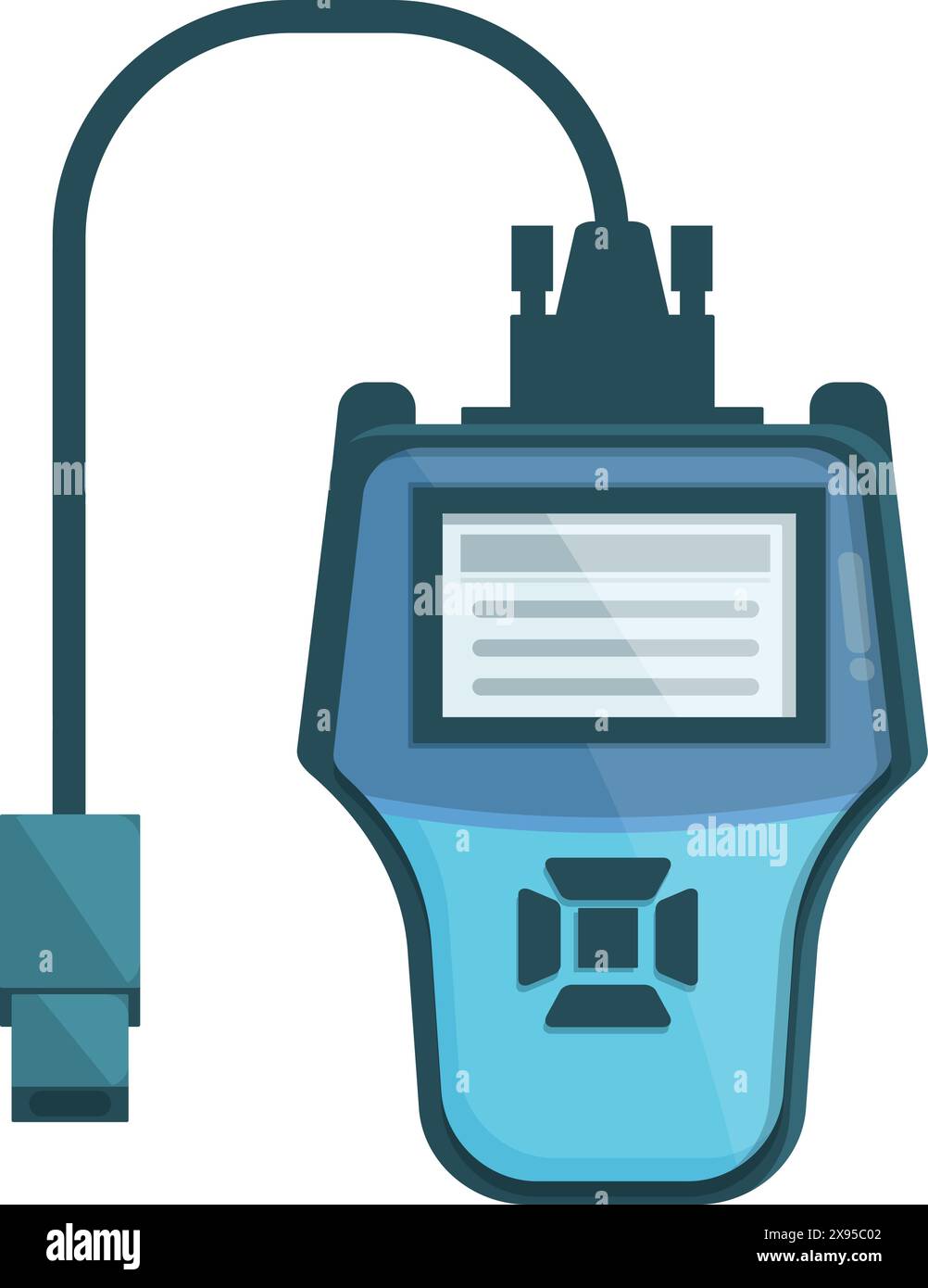 Digital vector graphic of obd2 scanner, common tool for vehicle ...