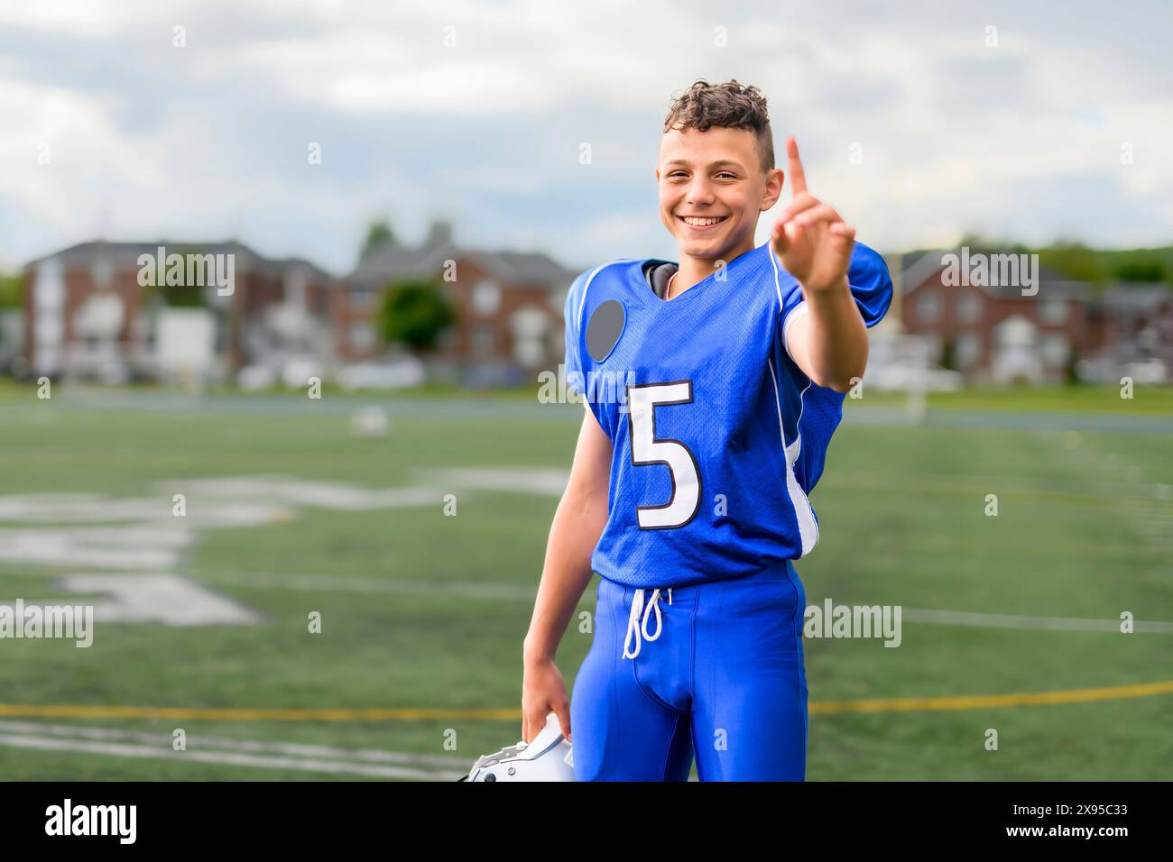 Nice Portrait of a American Football Player Stock Photo - Alamy