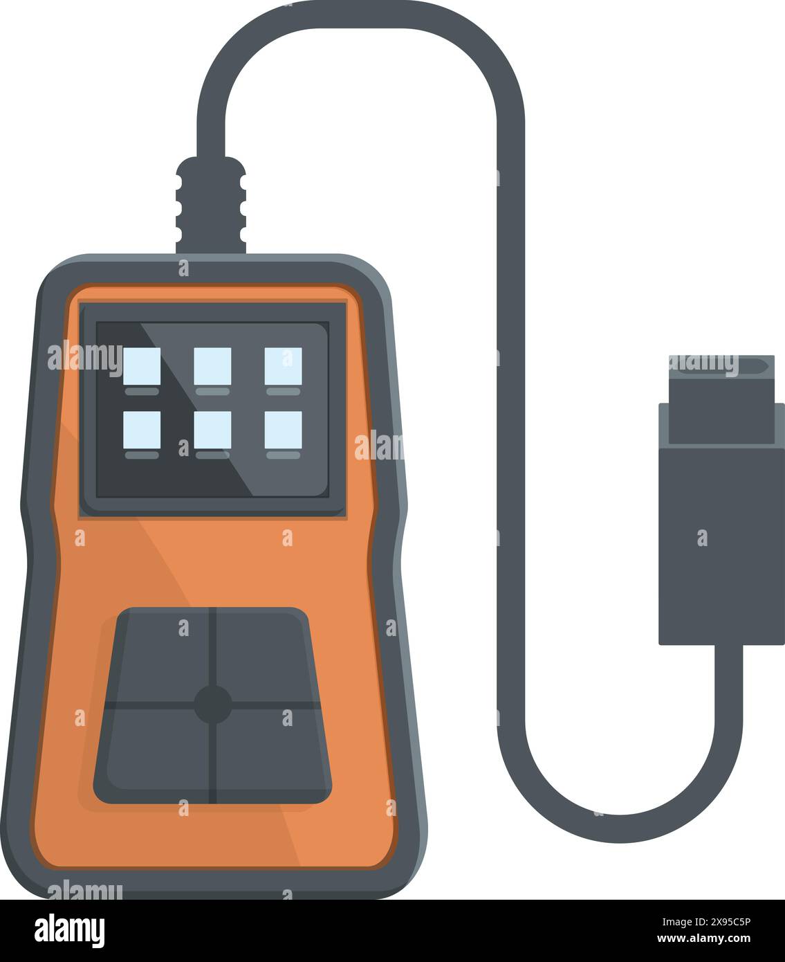 Illustration of a compact solar power bank with usb cord for ...