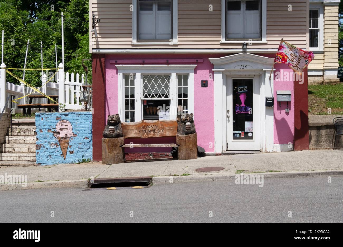 The exterior of the Beacon Creamery Ice Cream parlor on Main Street in ...