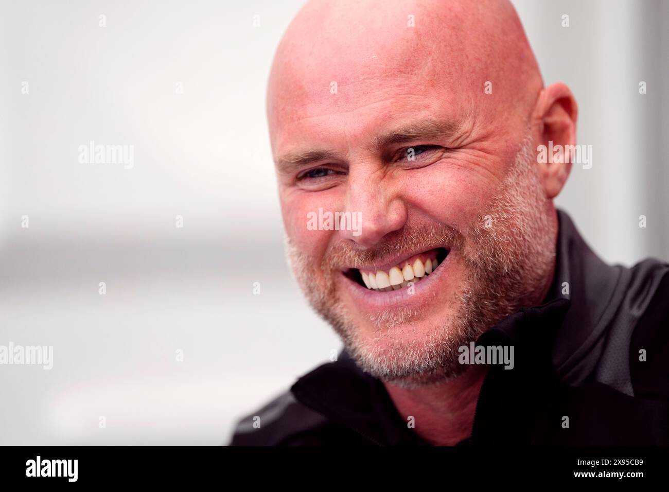Wales manager Rob Page during a squad announcement at the Urdd ...