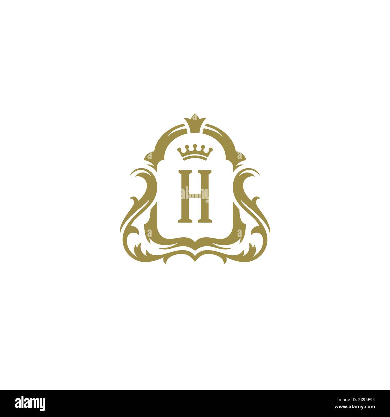 Luxury logo crest template design vector illustration. Royal brand ...