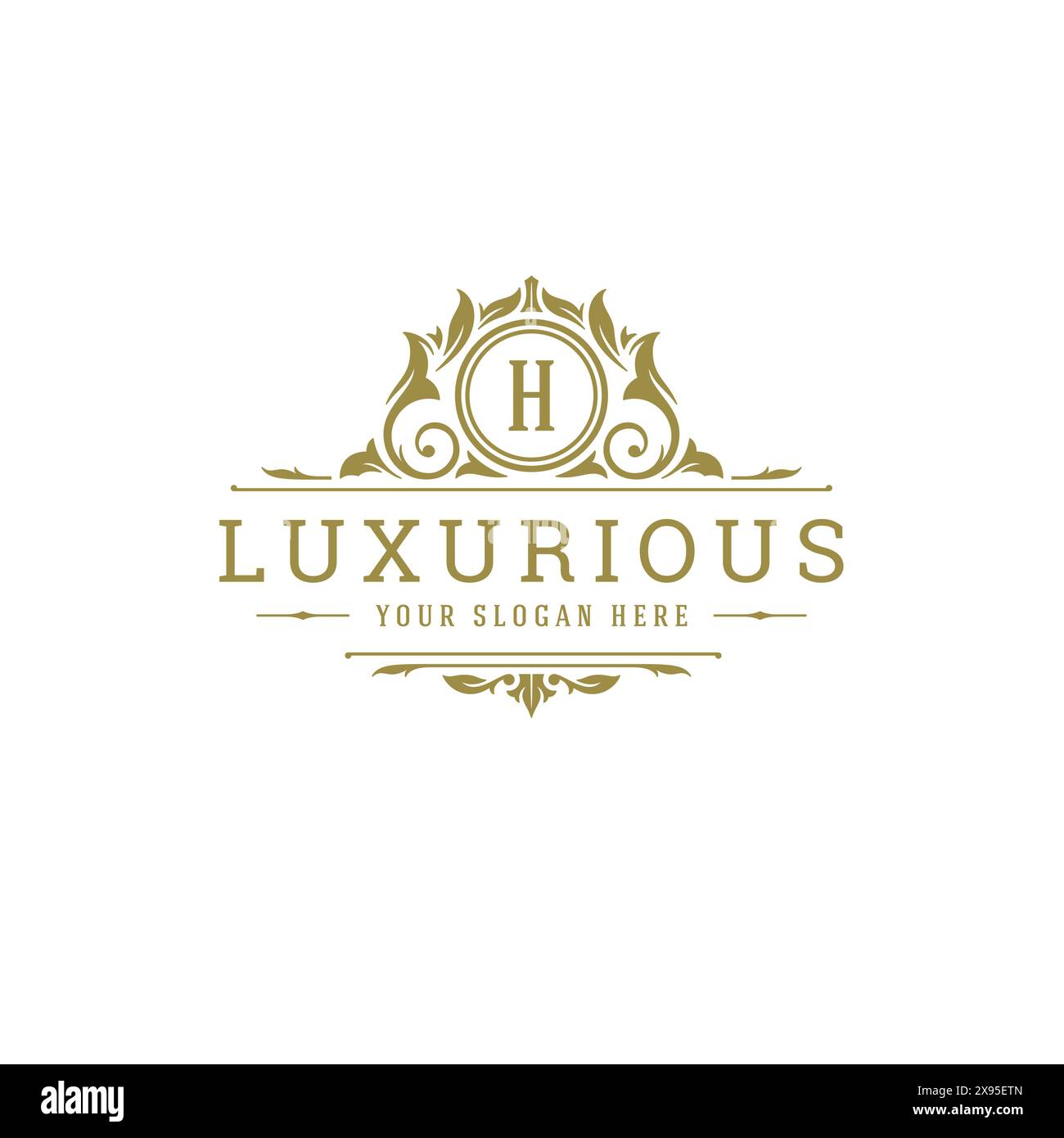 Luxury logo crest template design vector illustration. Royal brand ...