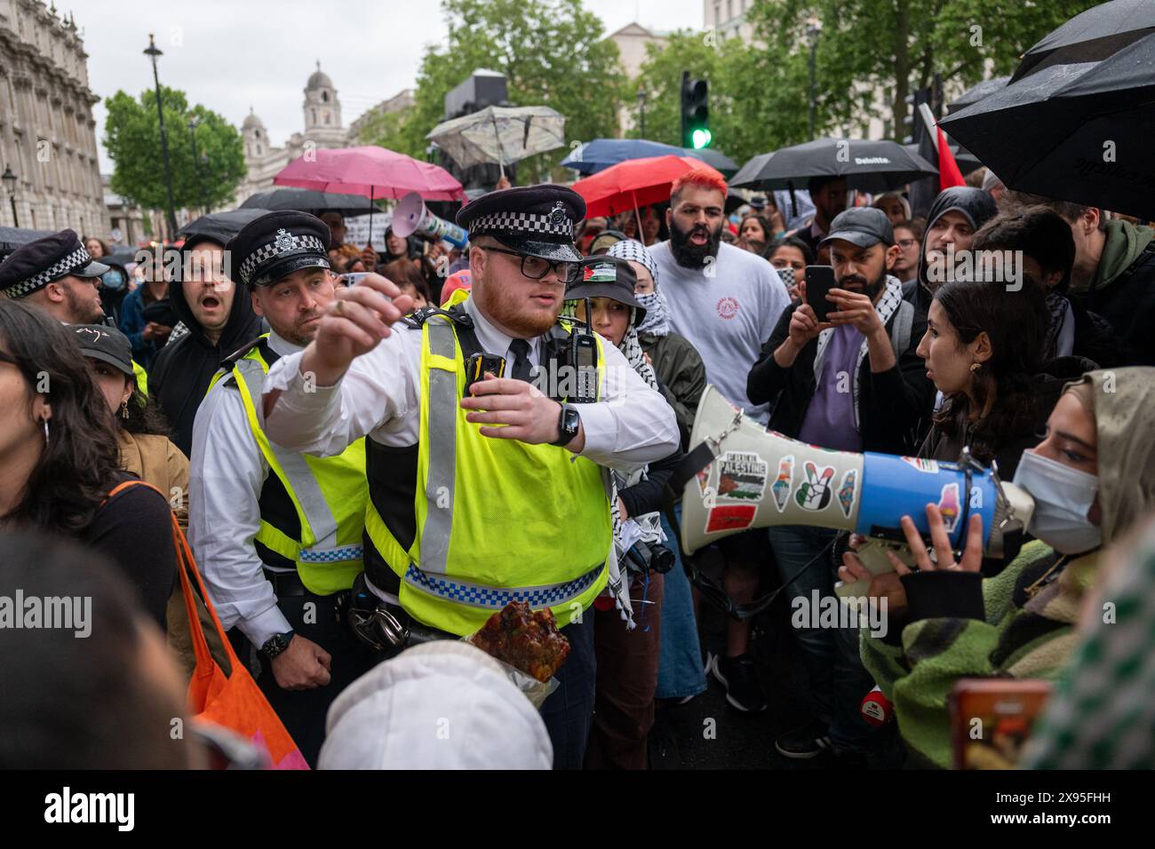 A emergency rally was called on Whitehall in central London, after the ...