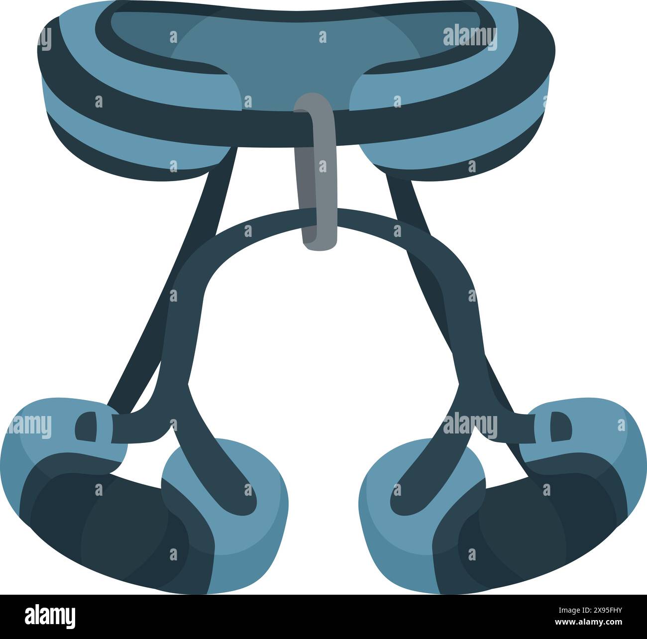 Colorful isolated cartoon stethoscope illustration in blue. A modern ...