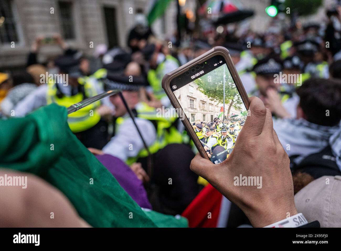 A emergency rally was called on Whitehall in central London, after the ...