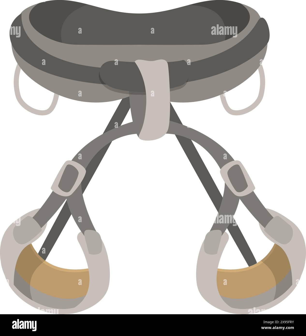 Vector illustration of a modern climbing harness designed for safety ...