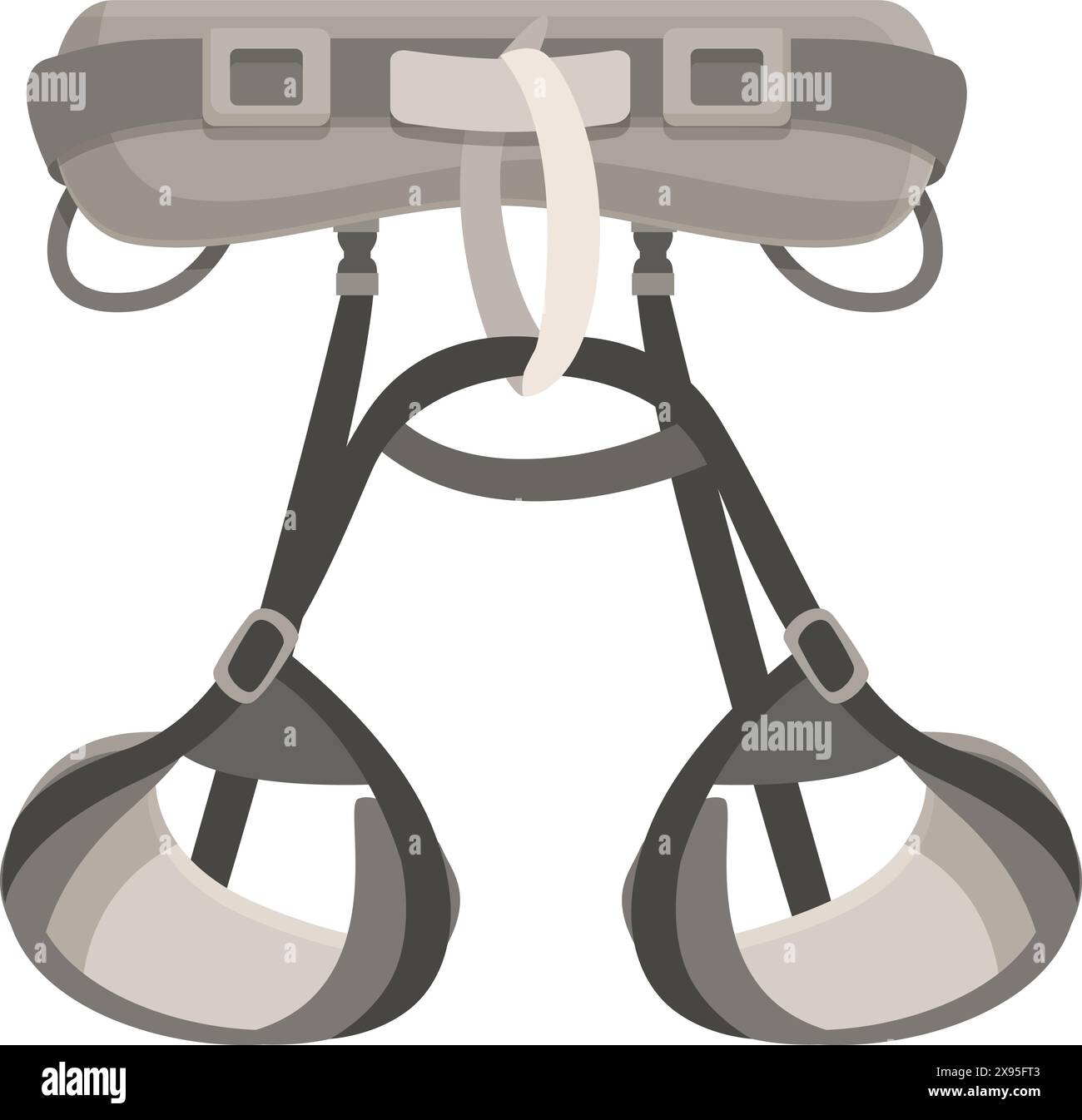 Illustration of climbing harness equipment with safety gear, vector ...