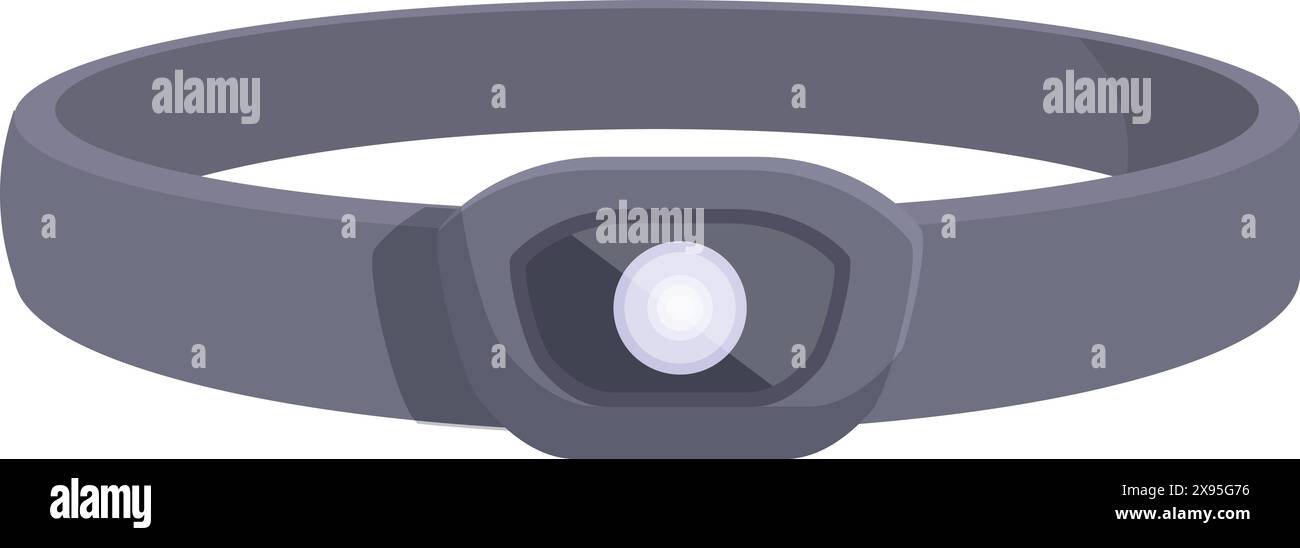 Illustration of a single led headlamp with an adjustable strap ...