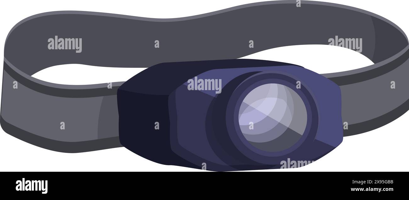 Illustration of isolated headlamp with modern design and durable ...
