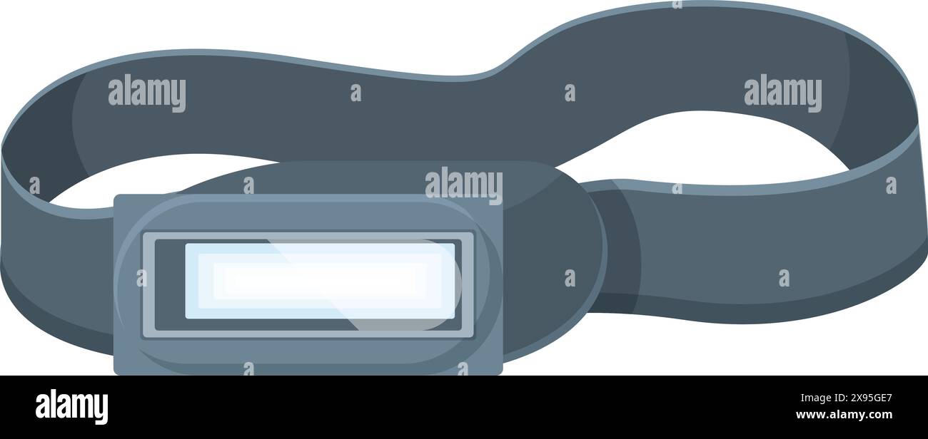 Flat design illustration of a digital resistance band for strength ...