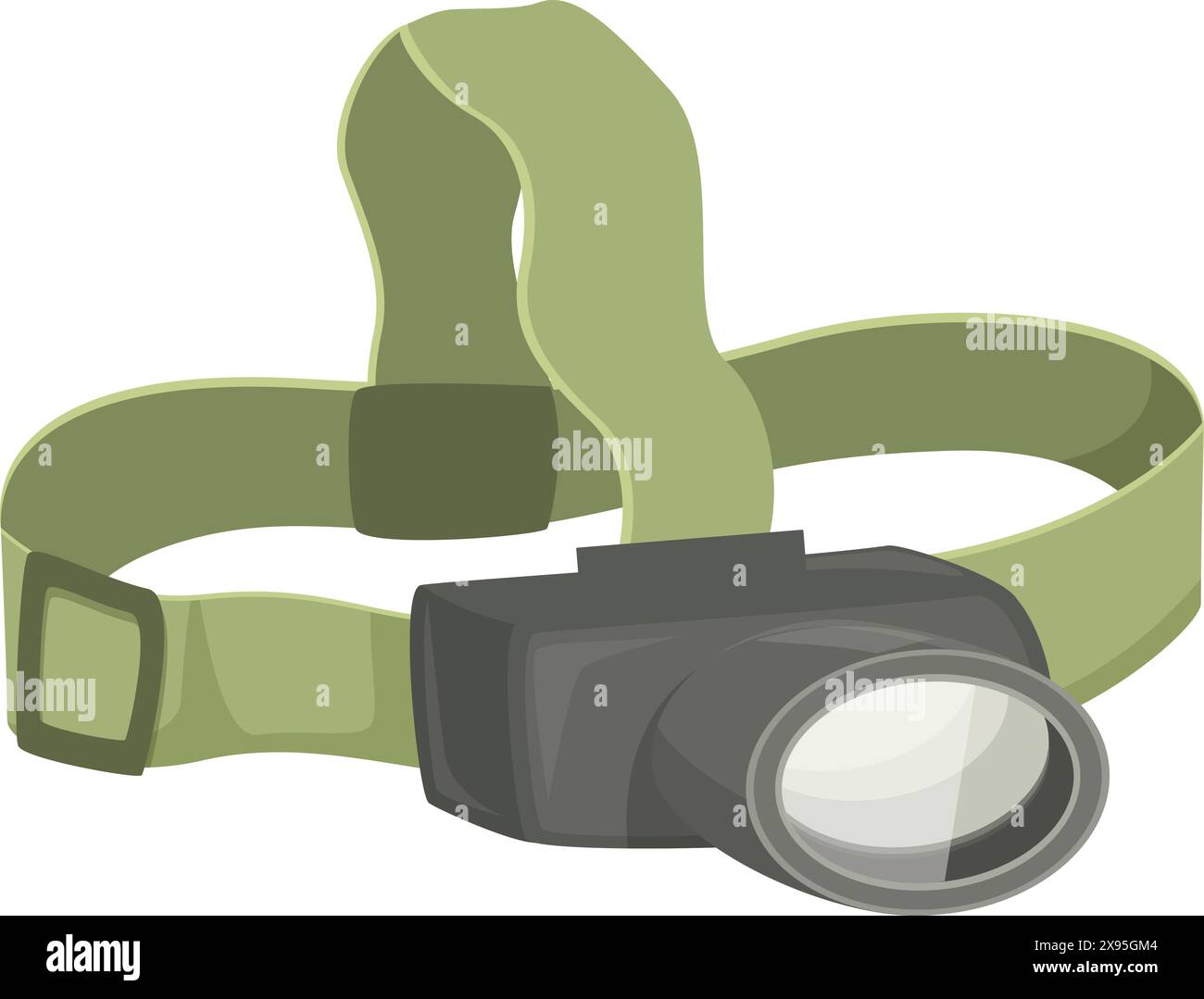 Cartoon headlamp illustration with vector design for camping. Adventure ...