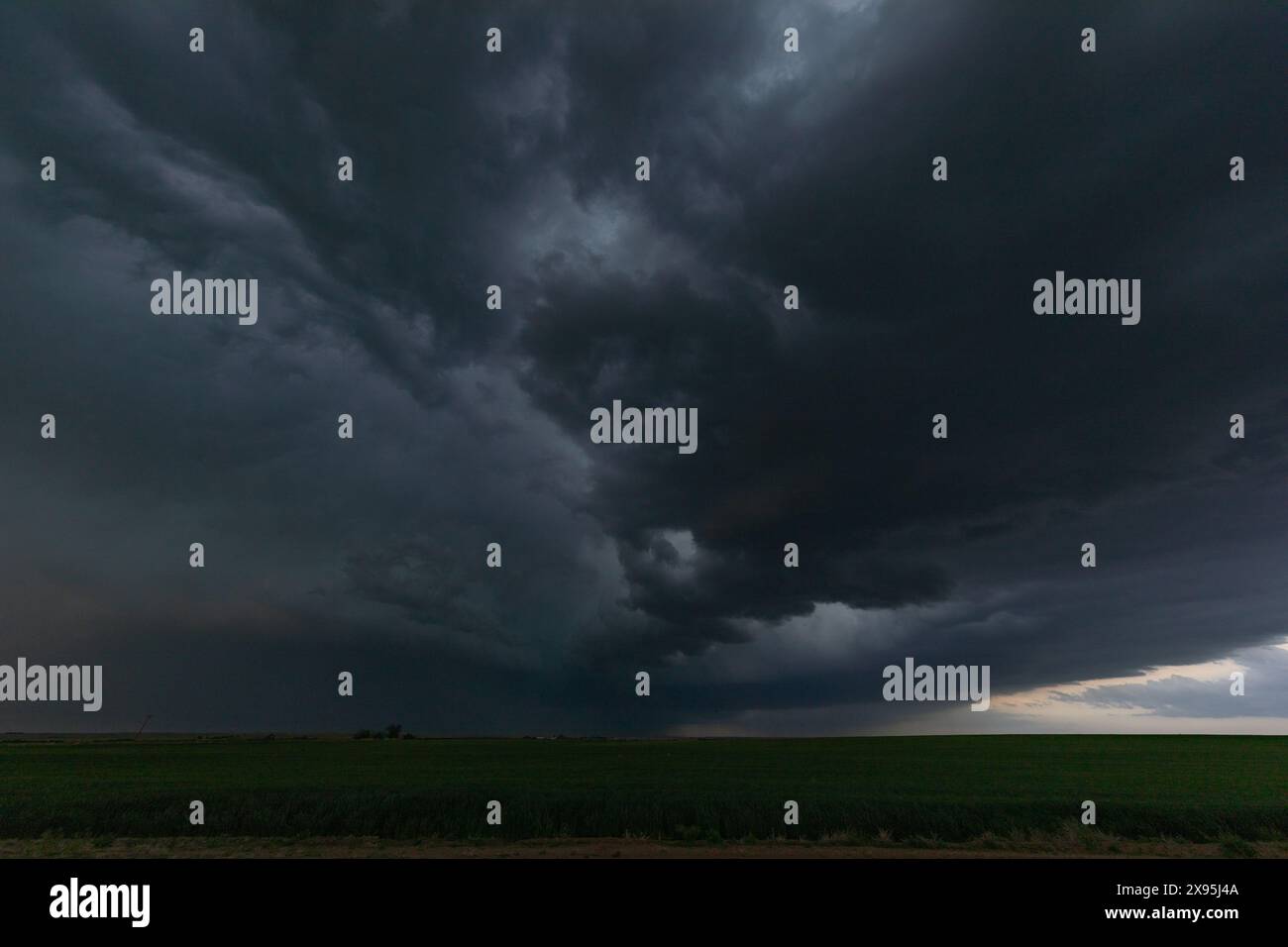 Very damaging rotating supercell with baseball hail crossed over Rush ...