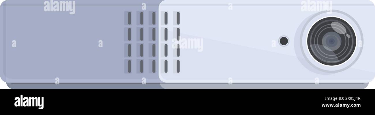 Vector illustration of a sleek, contemporary digital projector, ideal ...