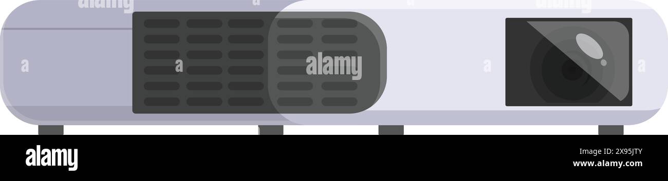 Modern flat design projector icon graphic with digital technology and ...