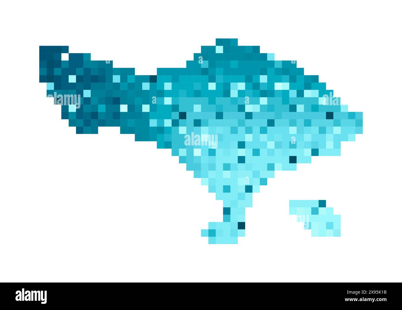 Vector isolated geometric illustration with simple icy blue shape of ...