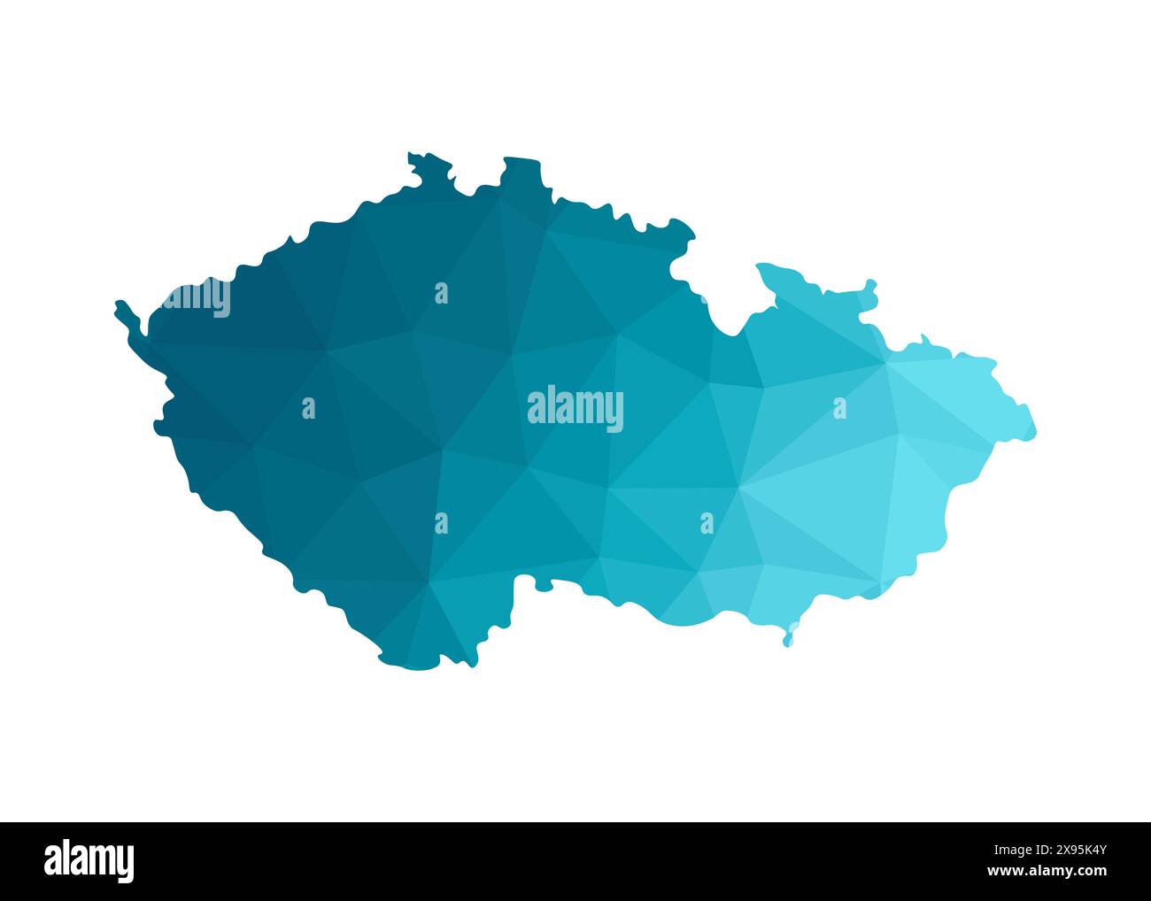 Czech polygon map Stock Vector Images - Alamy